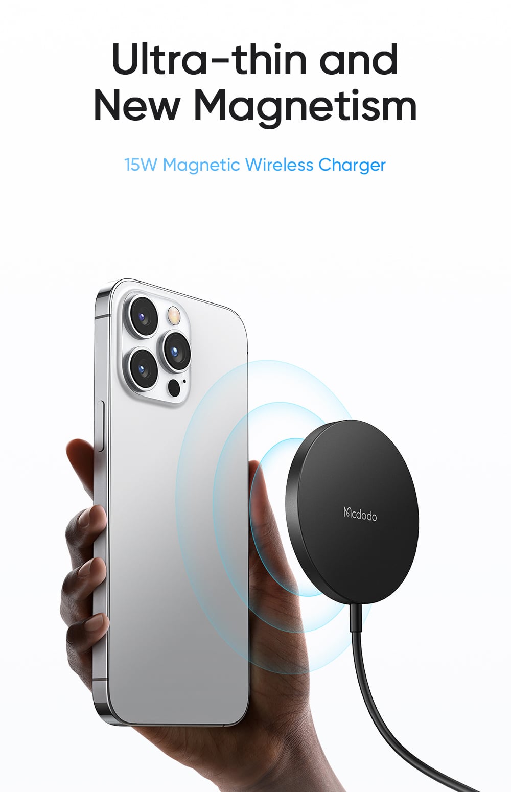 15W Magnetic Wireless Charger Ultra-Thin Design and Strong Magnetic ...