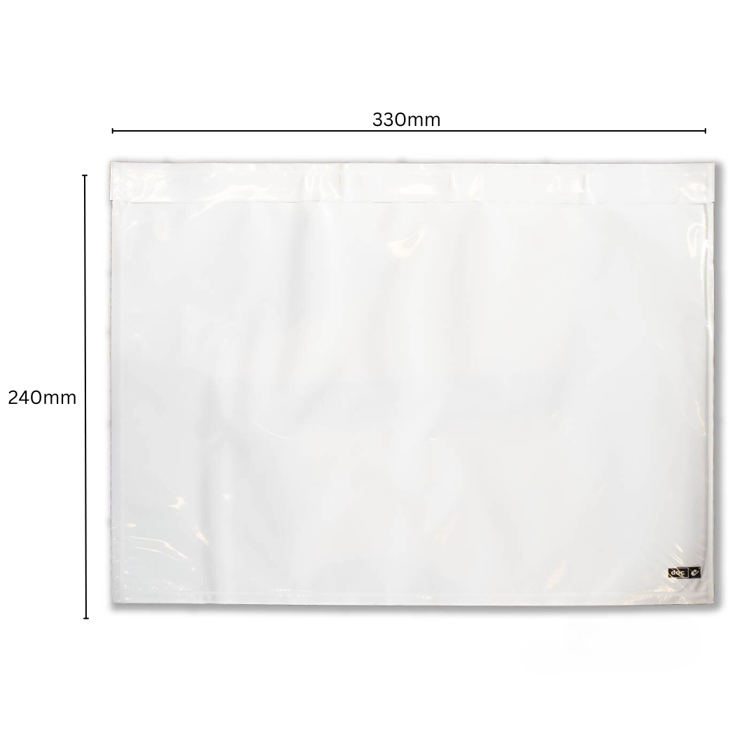 250PCS Plain Doculopes 240mm x 330mm Large Sticker Pouch A4 Document ...