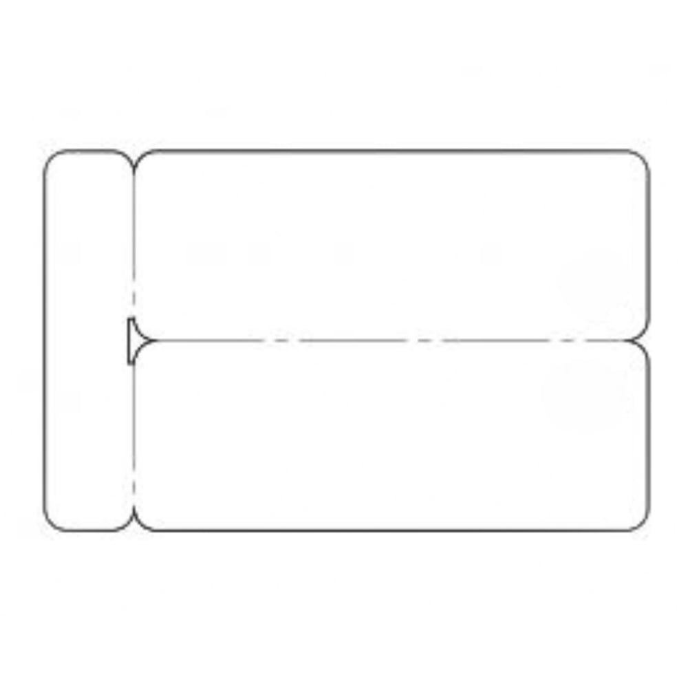 100x 2UP White PVC Name Badge Cards (Total 200 Name Badges) - InkStation