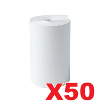 50 Rolls 57x57mm Calibor 1PLY Bond Paper Receipt Roll - InkStation