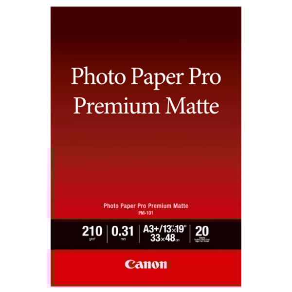 Canon PM101A3+ Genuine Photo Paper Pro Prem Matte 210gsm A3+ - 20 ...