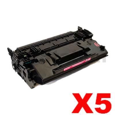 HP 5 x CF287A (87A) Compatible Black Toner Cartridge - 9,000 Pages ...
