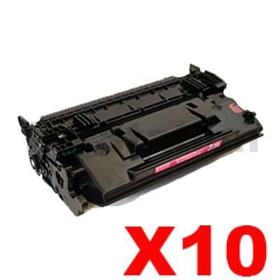 HP 10 x CF287A (87A) Compatible Black Toner Cartridge - 9,000 Pages ...