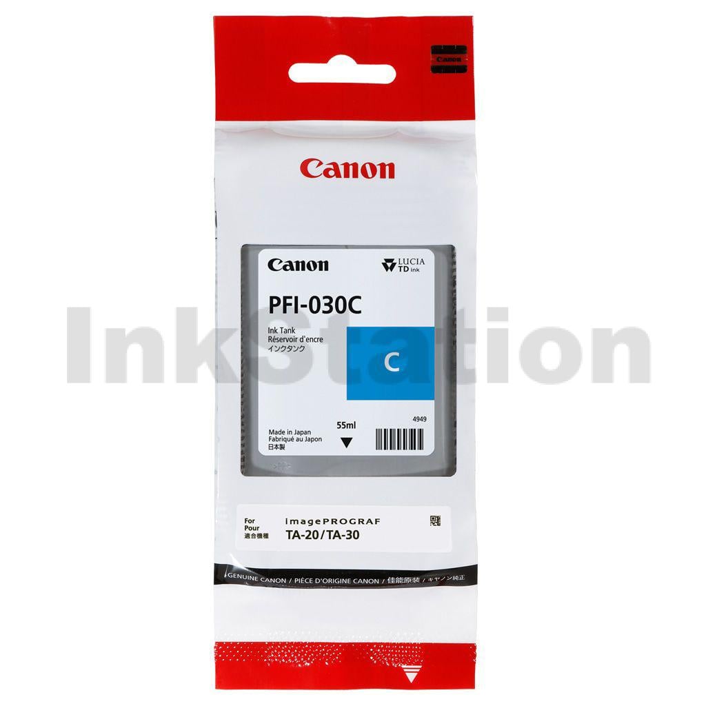 Canon Genuine PFI-030C Cyan Ink Tank 55ml - Ink Cartridges - InkStation