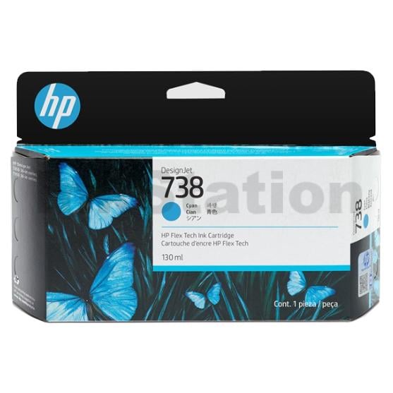 HP 738 Genuine Cyan 130ML DesignJet Ink Cartridge 498N5A - Ink ...
