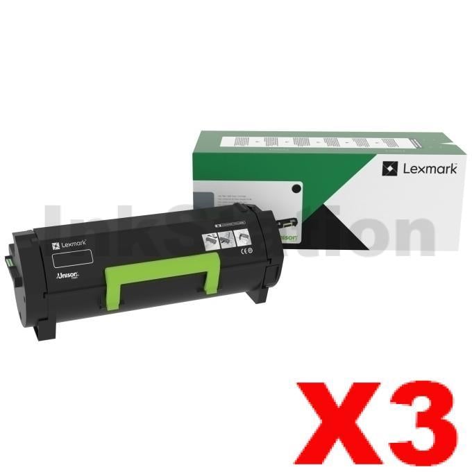 Lexmark 3 x 66S1X00 Genuine MS632/MX632 High Yield Return Program Toner ...