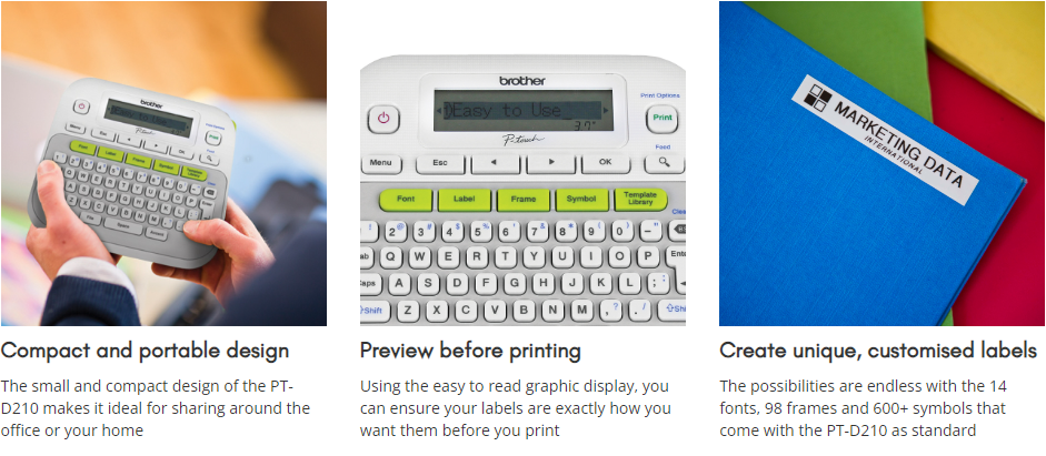 Brother P-touch PT-D210 Label Maker Machine - InkStation