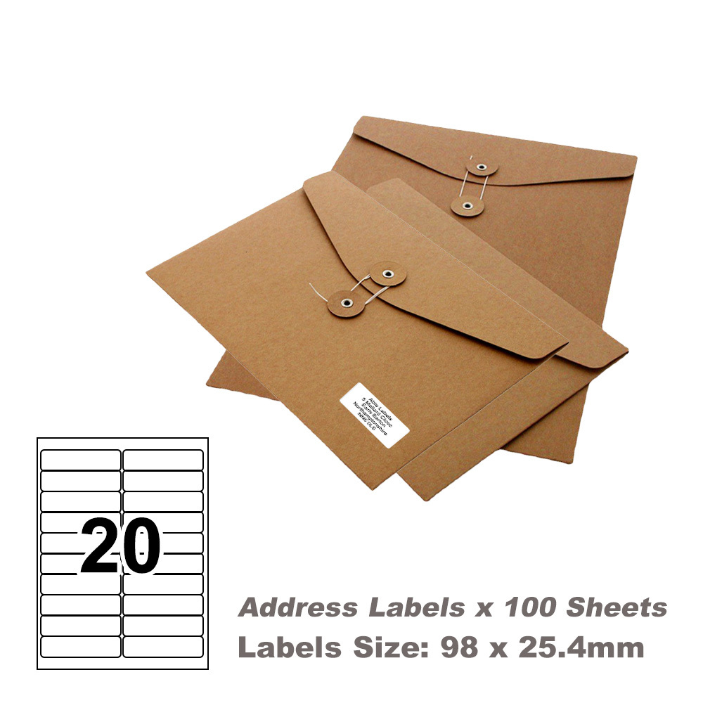 LabelMax A4 White Laser Inkjet Self Adhesive Address Mailing Label ...