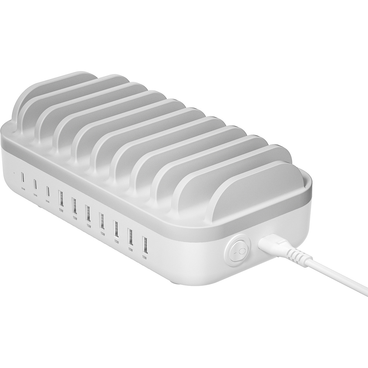 10 Port USB-C & USB-A Charging Station With Built-in Overcharging ...