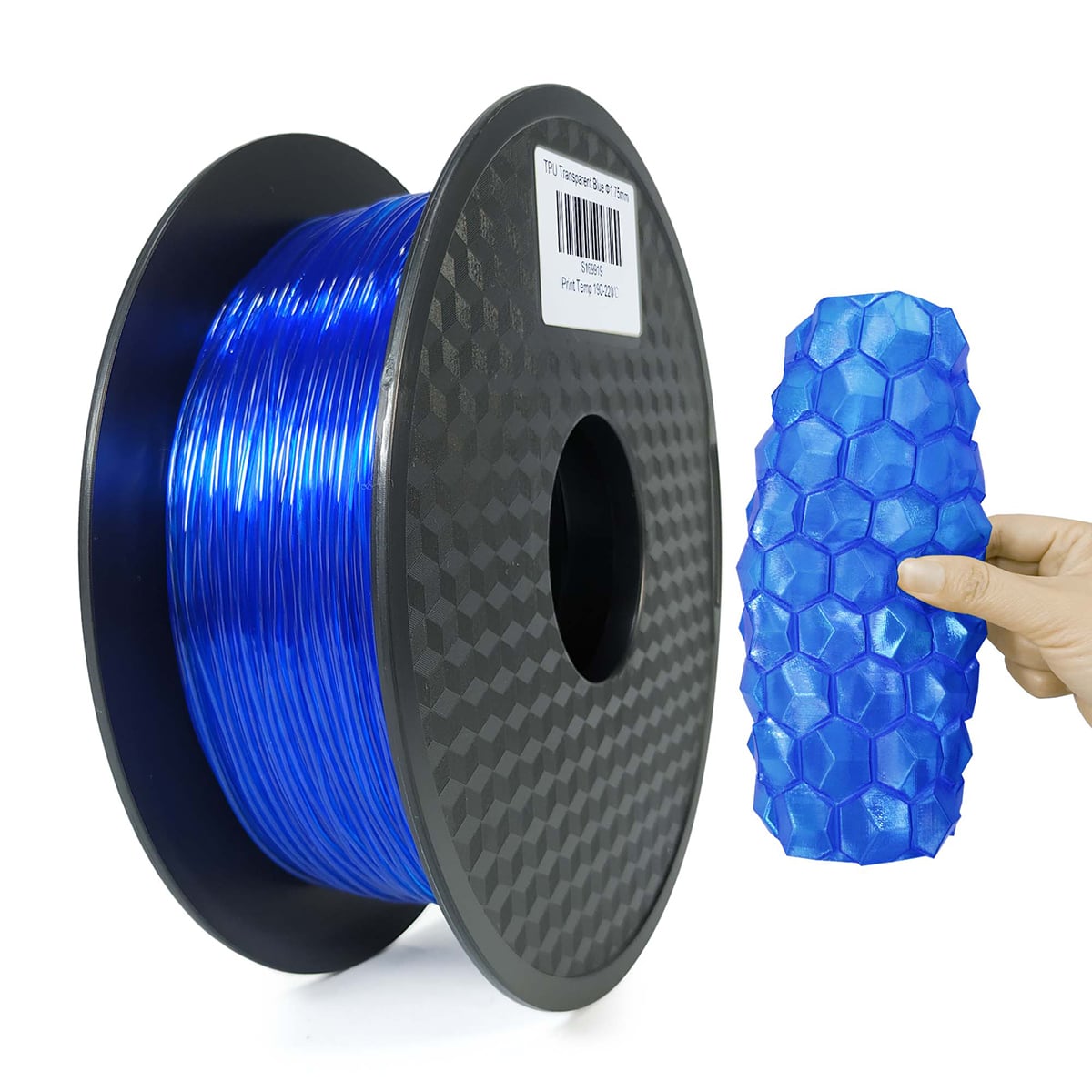 Transparent TPU 3D Filament 1.75mm - 1KG/Roll - InkStation