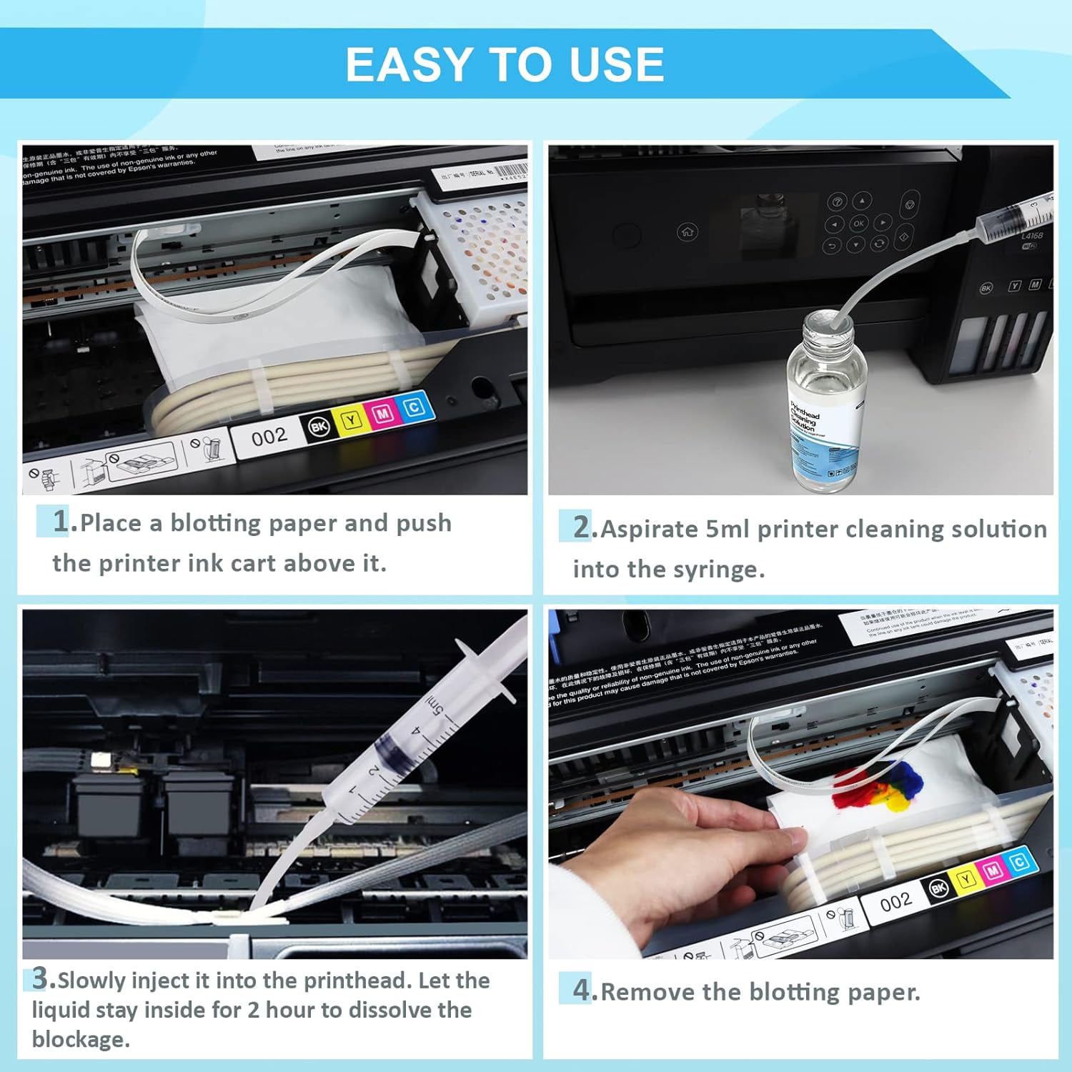 Printhead Cleaning Solution Tool Kit for Inkjet Printers - InkStation