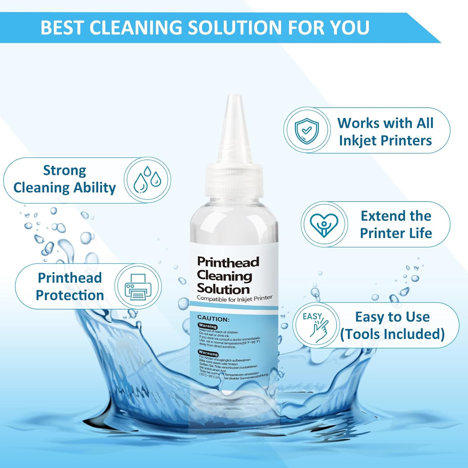 Printhead Cleaning Solution Tool Kit for Inkjet Printers - InkStation