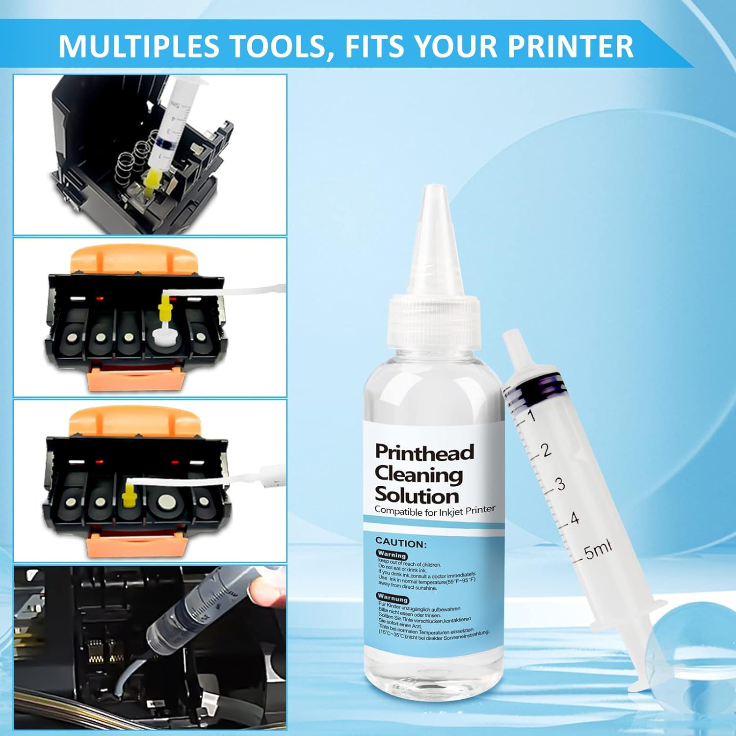 Printhead Cleaning Solution Tool Kit for Inkjet Printers - InkStation