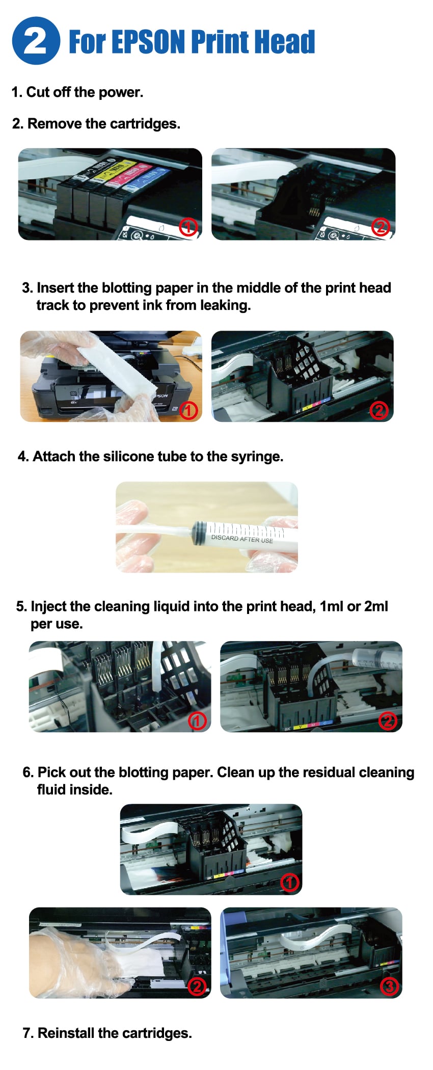 Printhead Cleaning Solution Tool Kit for Inkjet Printers - InkStation