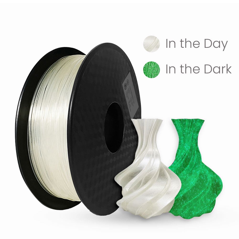 1 x Glow-In-Dark PLA 3D Filament 1.75mm Noctilucent Firefly Green - 1KG ...