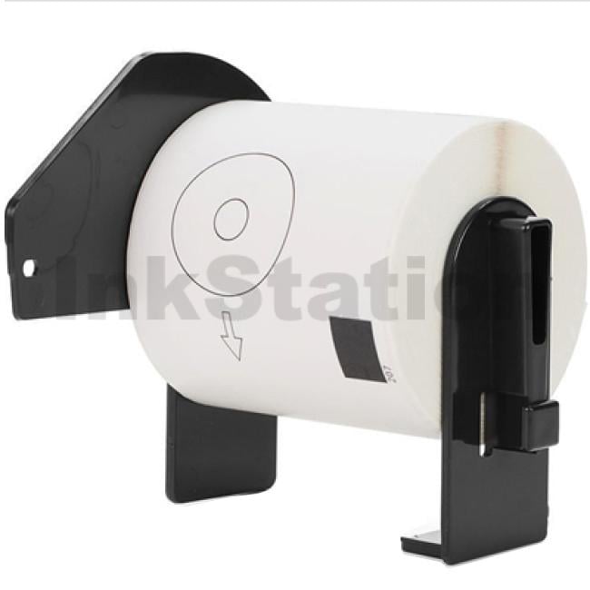 Brother Compatible DK-11207 Black Text on White Die-Cut CD/DVD Film ...