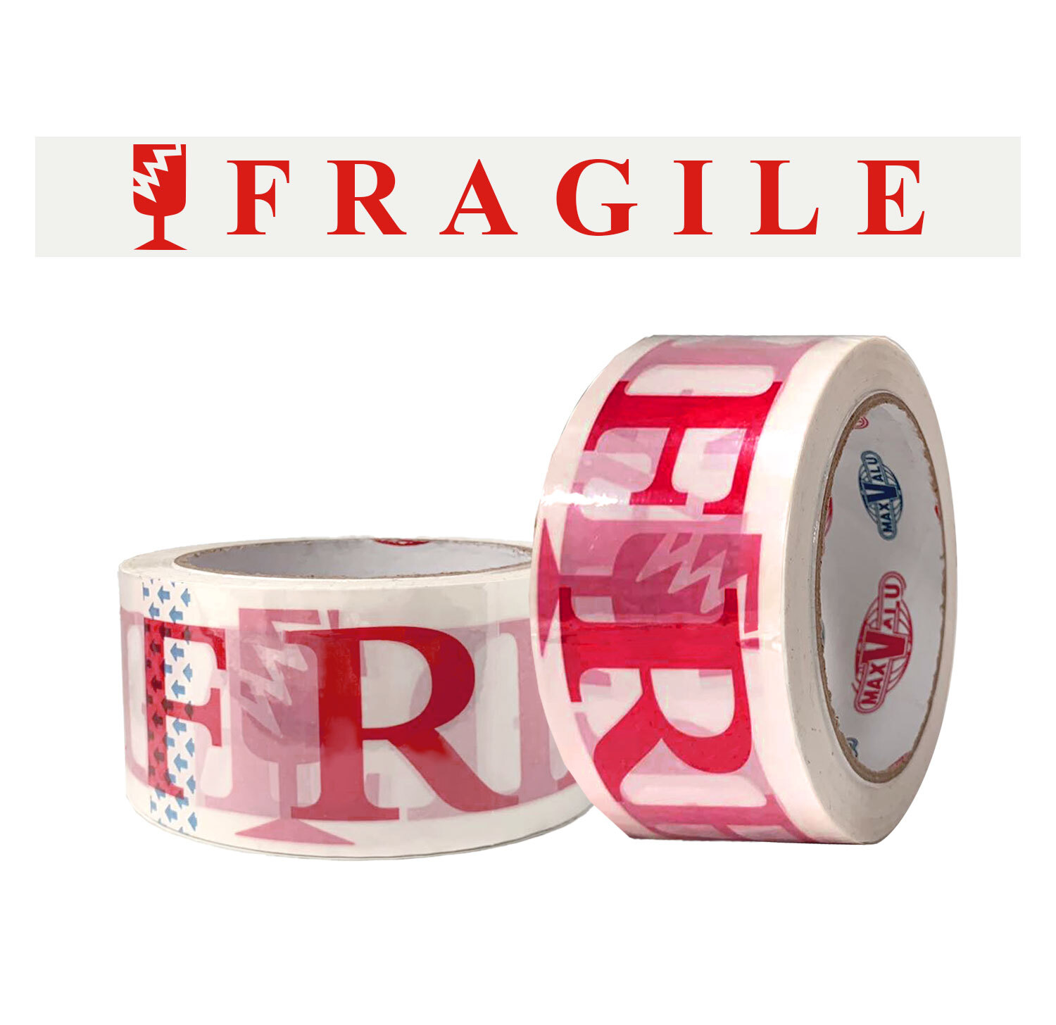 White FRAGILE Packaging Tape 48mm x 75m - InkStation