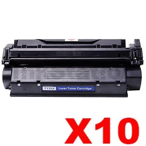 HP 10 x C7115X (15X) Compatible Black Toner Cartridge - 3,500 Pages ...