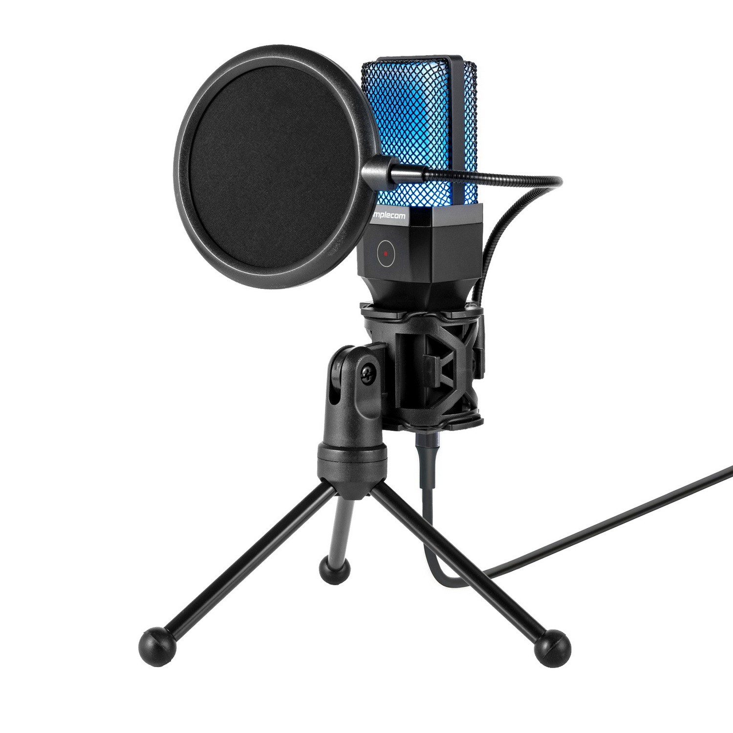 Simplecom USB Cardioid Condenser Microphone Gaming RGB Lights with ...