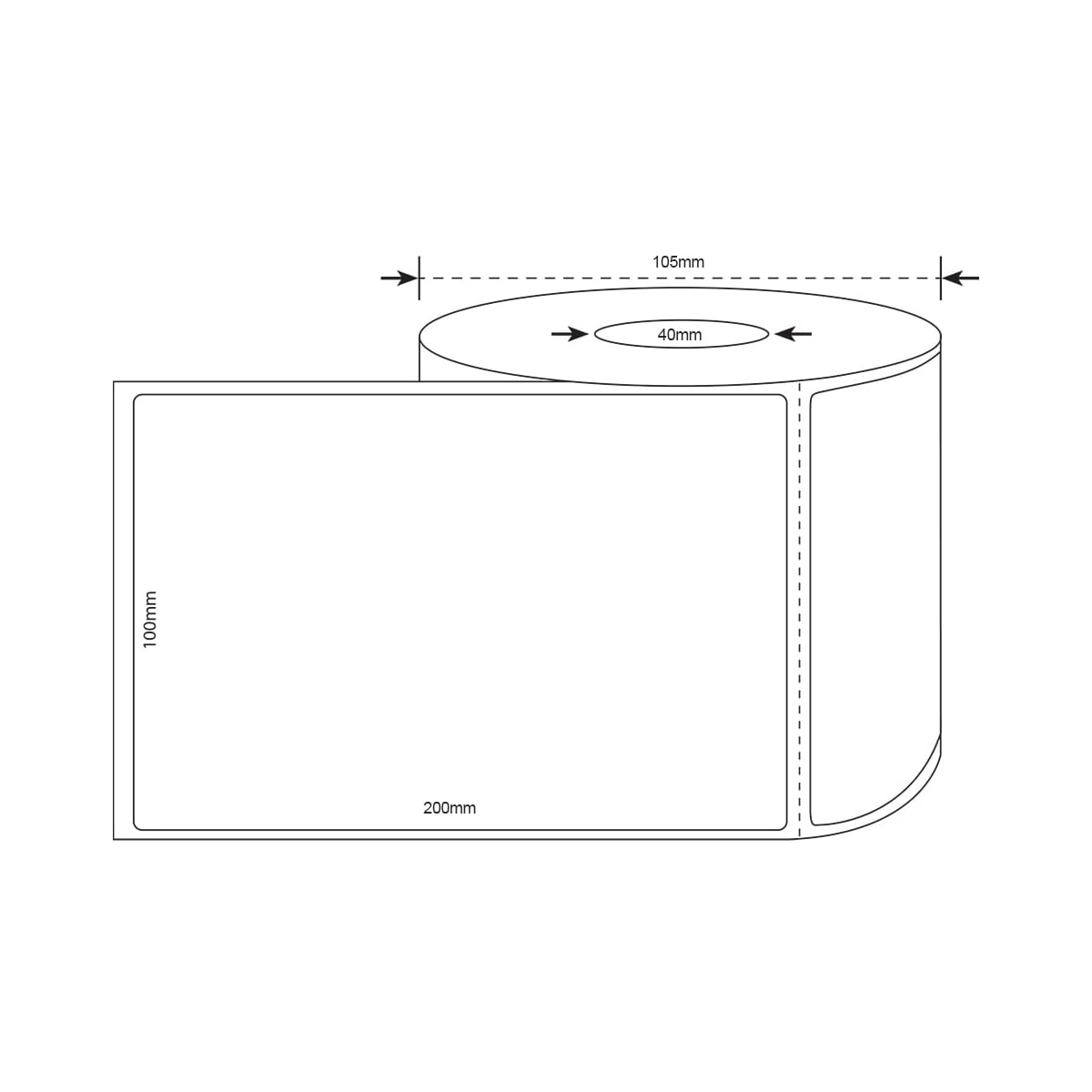 36 Rolls DHL Shipping Labels Perforated Thermal Label 100mm X 200mm ...