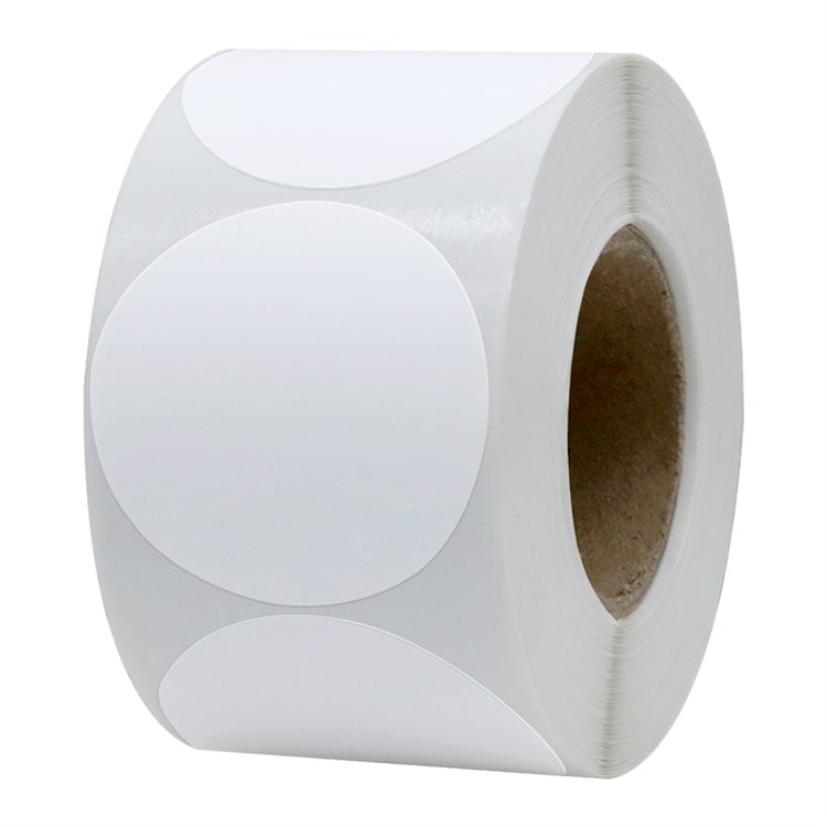 1 Roll 50.8mm Round Circle Direct Thermal Labels Pink - 750 Labels per Roll - InkStation