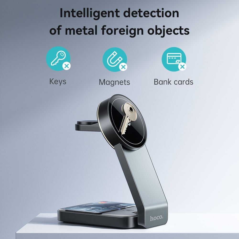 3-In-1 Magnetic 15W Wireless Fast Charger Hoco CQ3 - InkStation