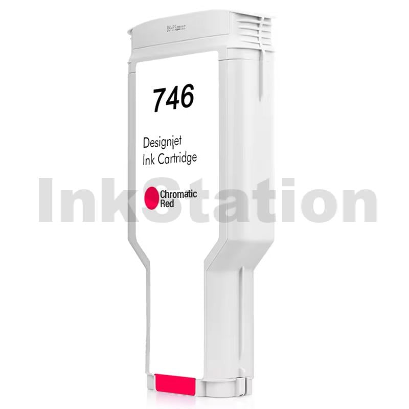 HP 746 Compatible Chromatic Red 300ML DesignJet Ink Cartridge P2V81A ...