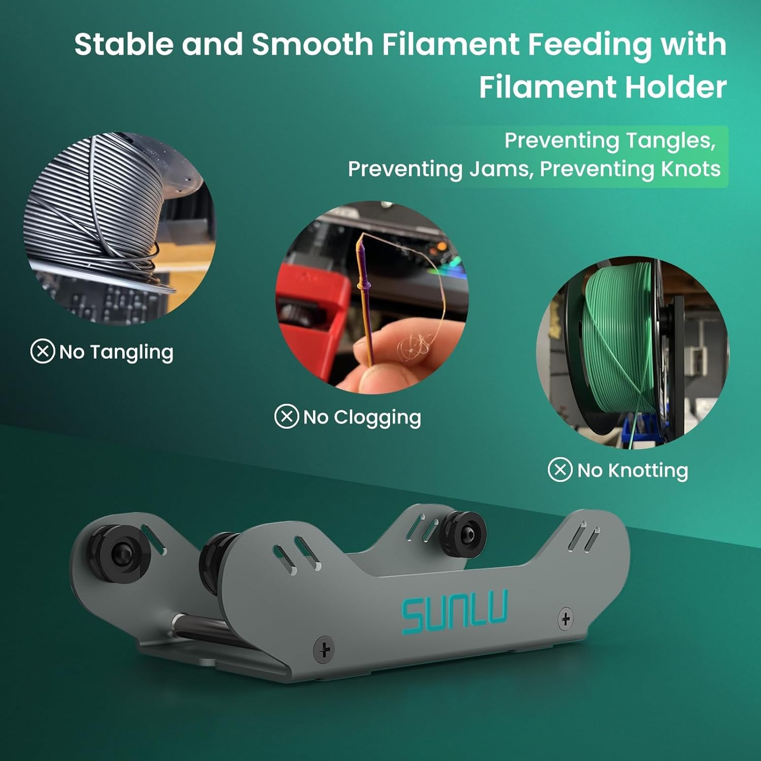 3D Filament Holder For 56mm to 140mm Wide Spools Weight Capacity Up to ...