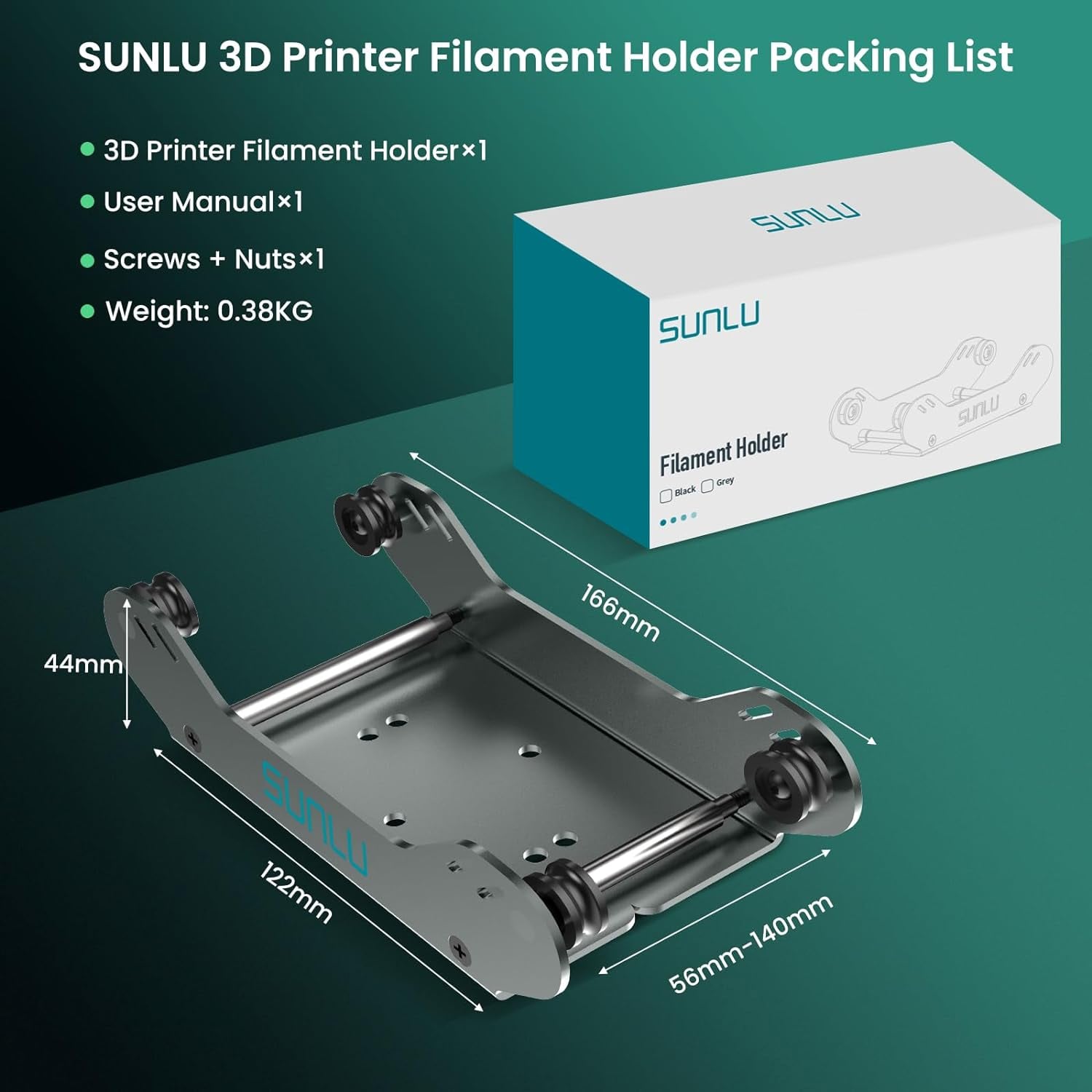 3D Filament Holder For 56mm to 140mm Wide Spools Weight Capacity Up to ...