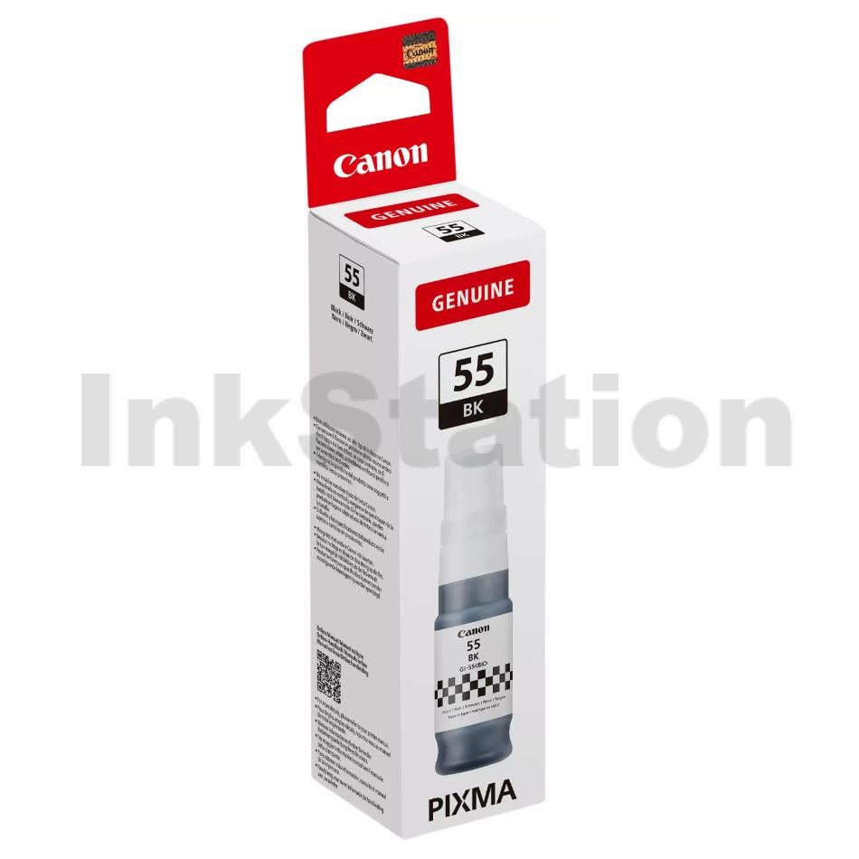 Canon Genuine GI-55BK Black Ink Bottle - 3,000 pages - Ink Cartridges ...