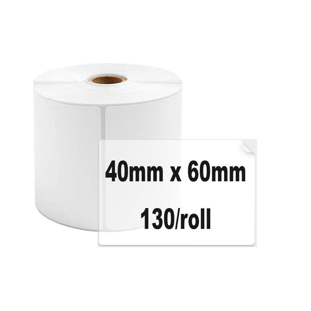 80mm X 50mm Perforated Direct Thermal Labels White - 1000 Labels per ...