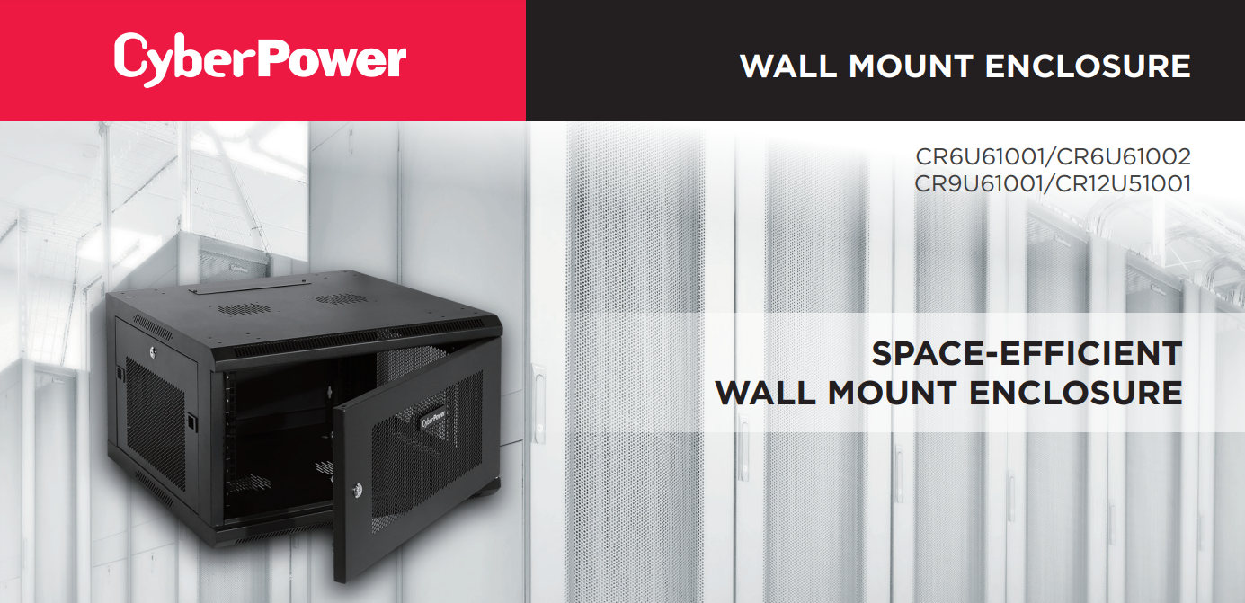 Cyberpower 6 Unit Wall Mount Rack Enclosure - CR6U61001 - InkStation
