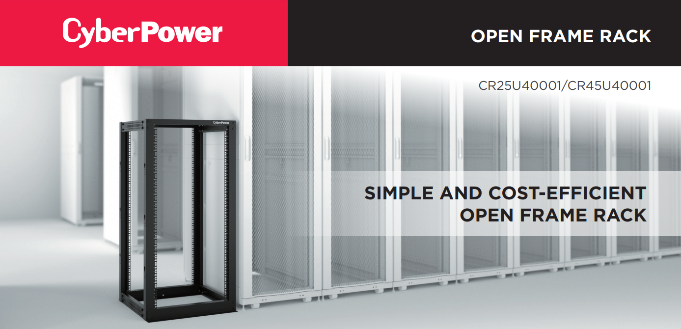 Cyberpower 45 Unit Open Rack Frame - CR45U40001 - InkStation