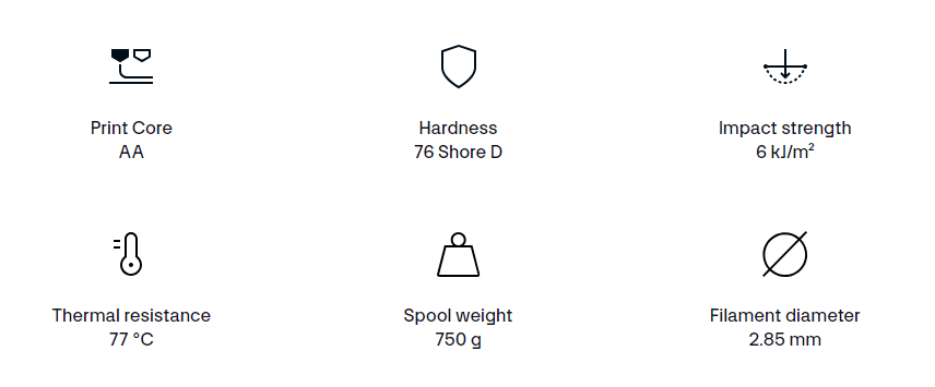 Ultimaker CPE 3D Filament 2.85mm Black - 750g - InkStation