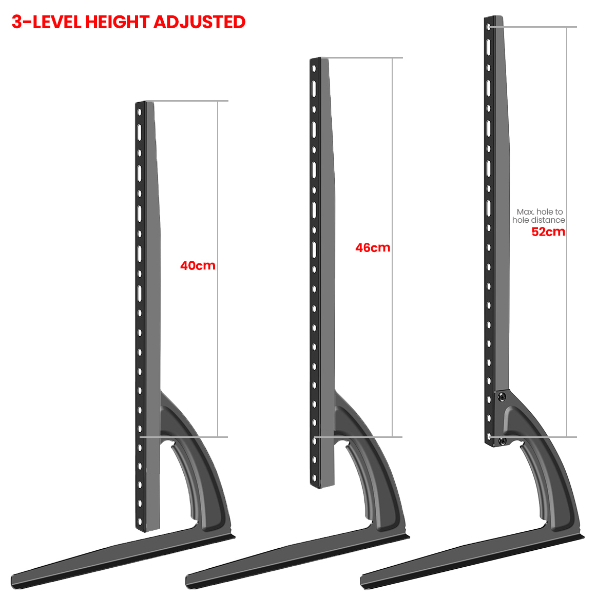 Tabletop TV Pedestal Stand for 32 to 75 Inch TV Screens with Adjustable ...