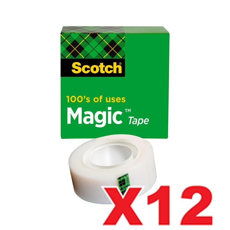 12 Rolls Scotch 810 Magic Invisible Tape 19mm x 33m - InkStation