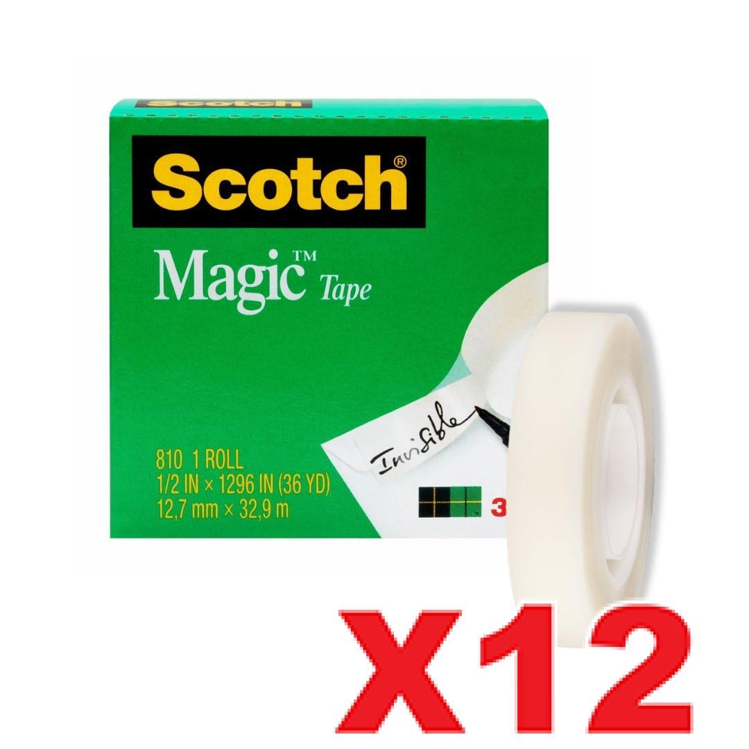 12 Rolls Scotch 810 Magic Invisible Tape 12.7mm x 33m - InkStation