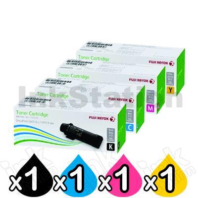 Fuji Xerox 4 Pack Genuine DocuPrint CP315, CM315 Toner Cartridges ...
