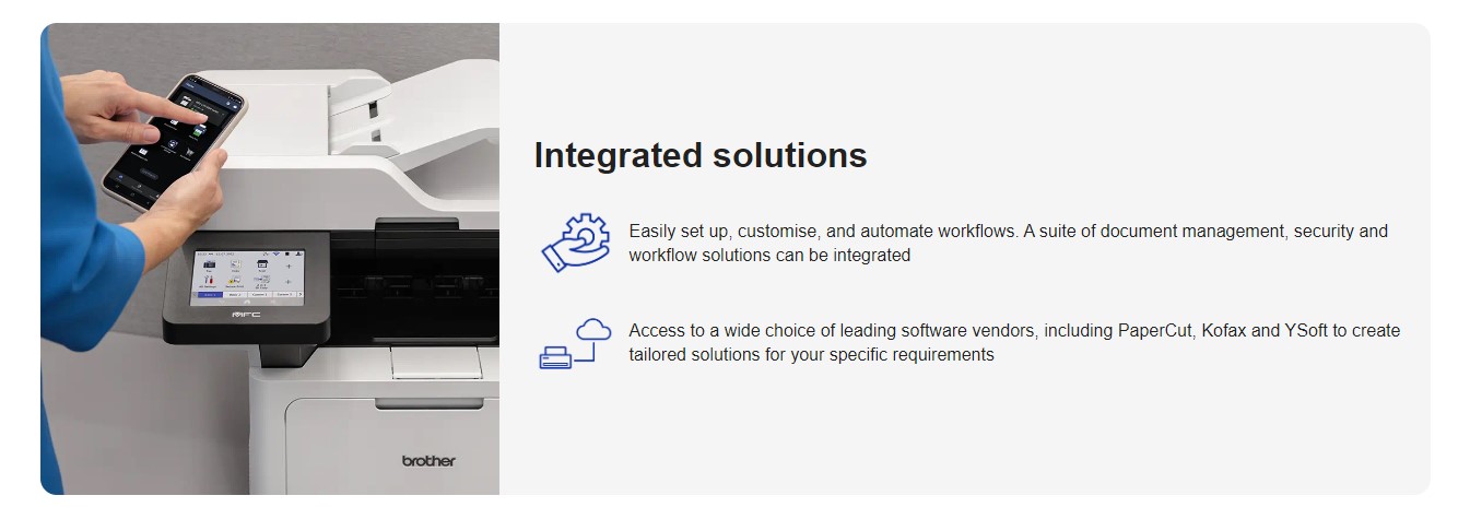 Brother MFC-L5915DW Monochrome Laser Multifunction Printer with ...