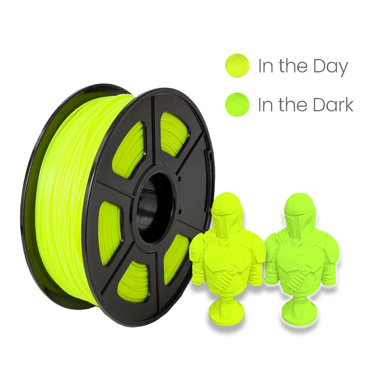 1 x Glow-In-Dark PLA 3D Filament 1.75mm Noctilucent Blue to Blue - 1KG ...