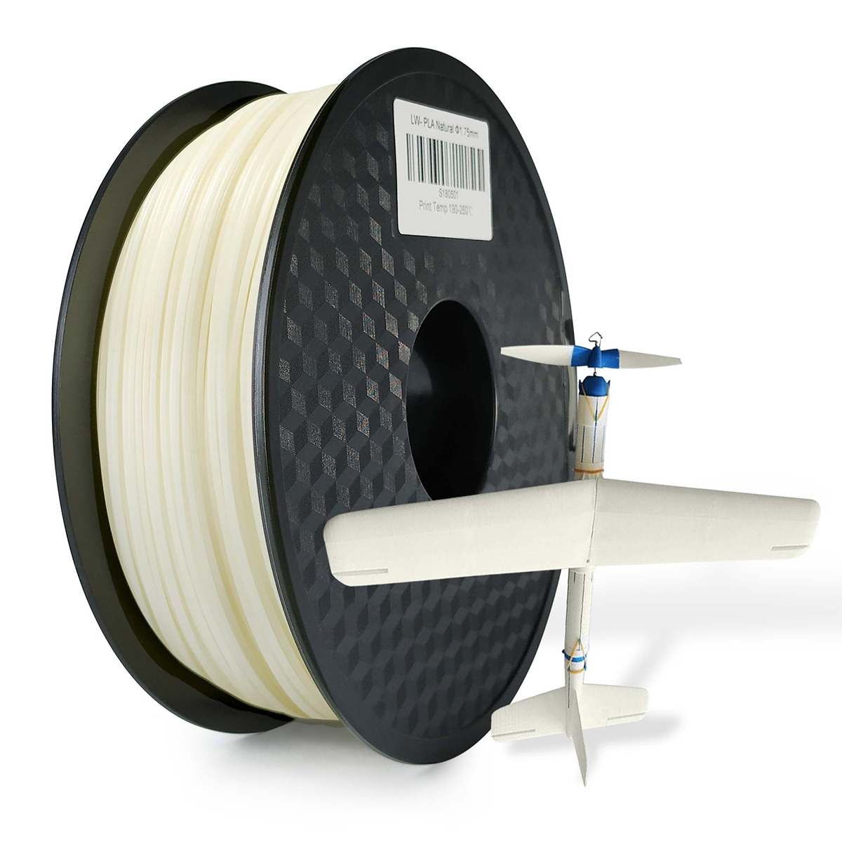 Light Weight PLA 3D Filament 1.75mm Natural - 1KG/Roll - InkStation