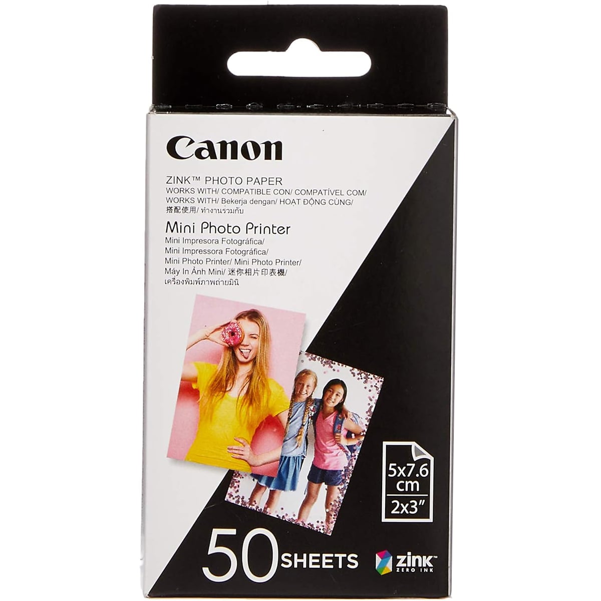 Genuine Canon Zink Mini Photo Printer Paper MPPP50 (50 sheet, 2 x 3 ...