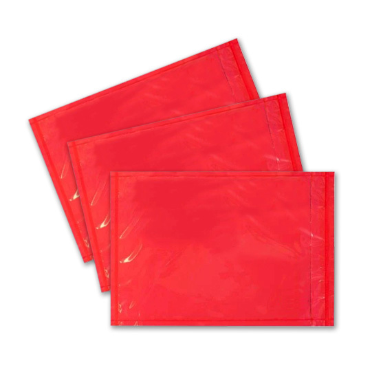 Plain Doculopes 115mm x 165mm Sticker Pouch Document Envelope - Red ...