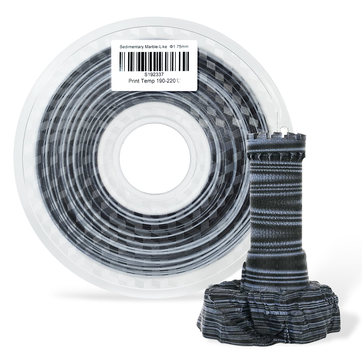 1 x High Speed PLA 3D Filament 1.75mm Marble - 1KG - InkStation