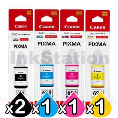 Canon 5-Pack Genuine GI690 Ink Bottles [2BK+1C+1M+1Y] - Ink Cartridges ...