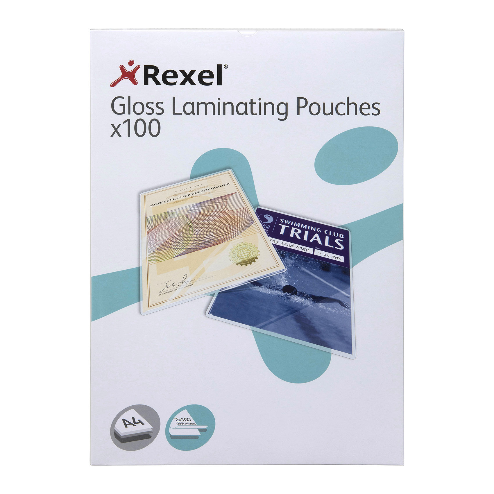 Rexel A4 Laminating Pouch 100 Micron Pack of 100 - InkStation