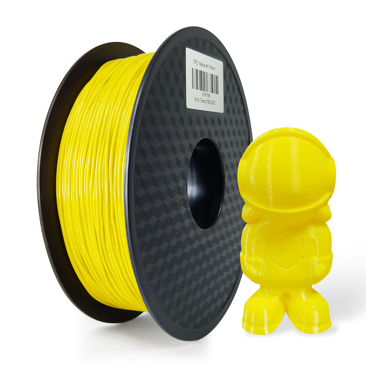 TPU 3D Filament 1.75mm Yellow - 1KG/Roll - InkStation