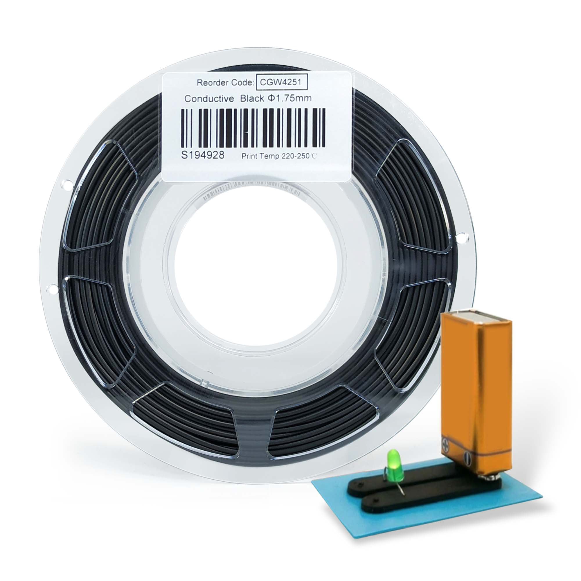 Conductive PLA 3D Filament 1.75mm Black - InkStation