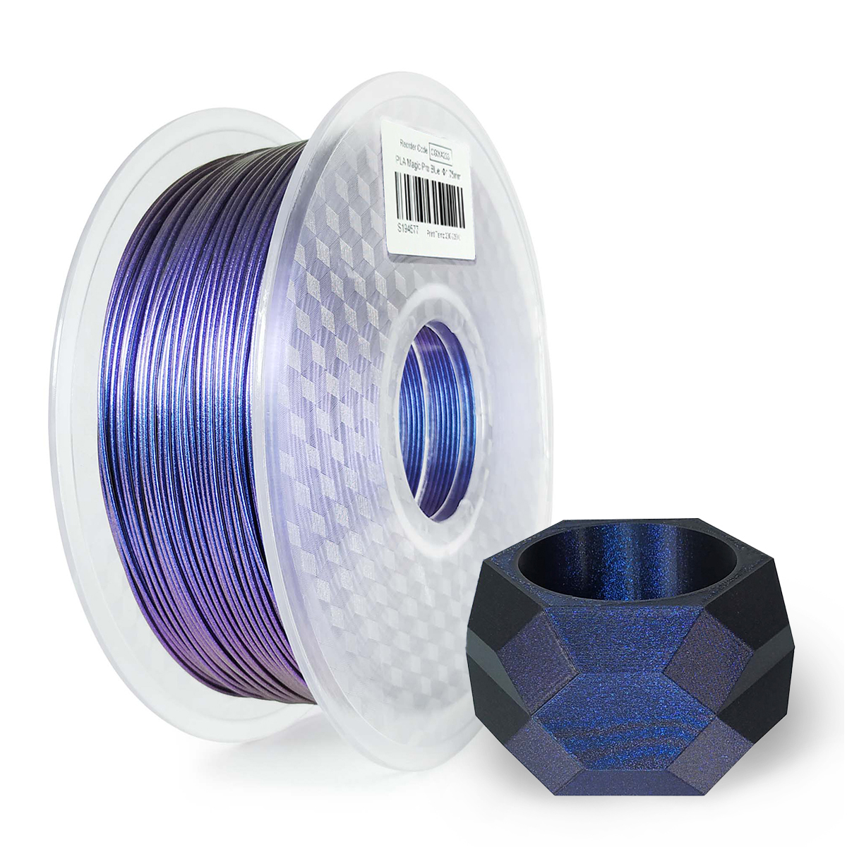1 x PLA 3D Filament 1.75mm Sparkling Metallic Holographic Magic Pro ...