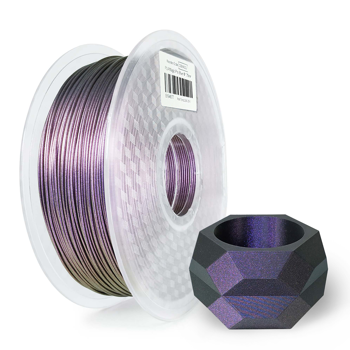 1 x PLA 3D Filament 1.75mm Sparkling Metallic Holographic Magic Pro ...